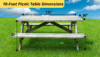 How Big Is a Picnic Table? (Dimensions & Photos) - The Backyard Pros